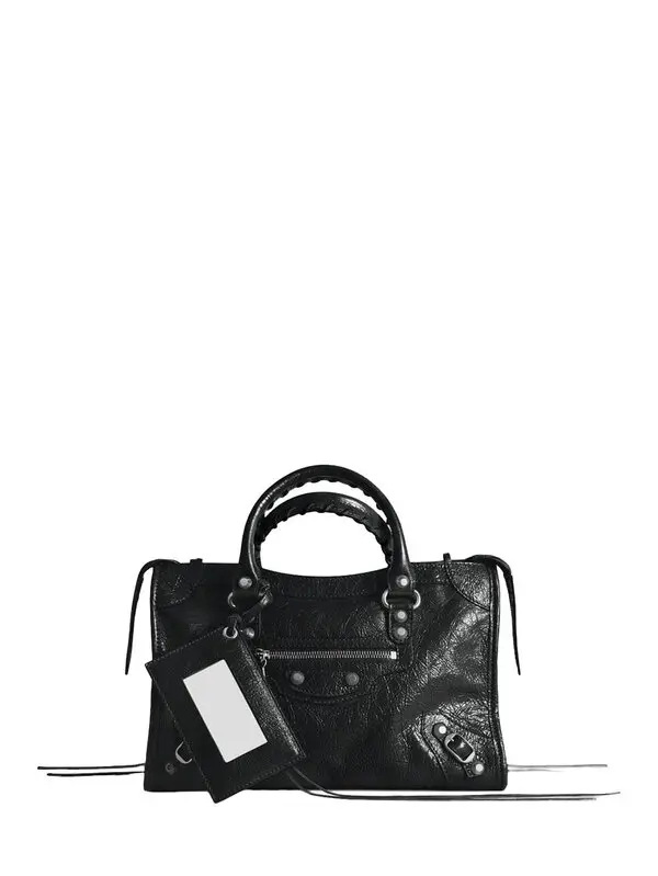 Balenciaga Le City Small Arena Lambskin Bag - Black