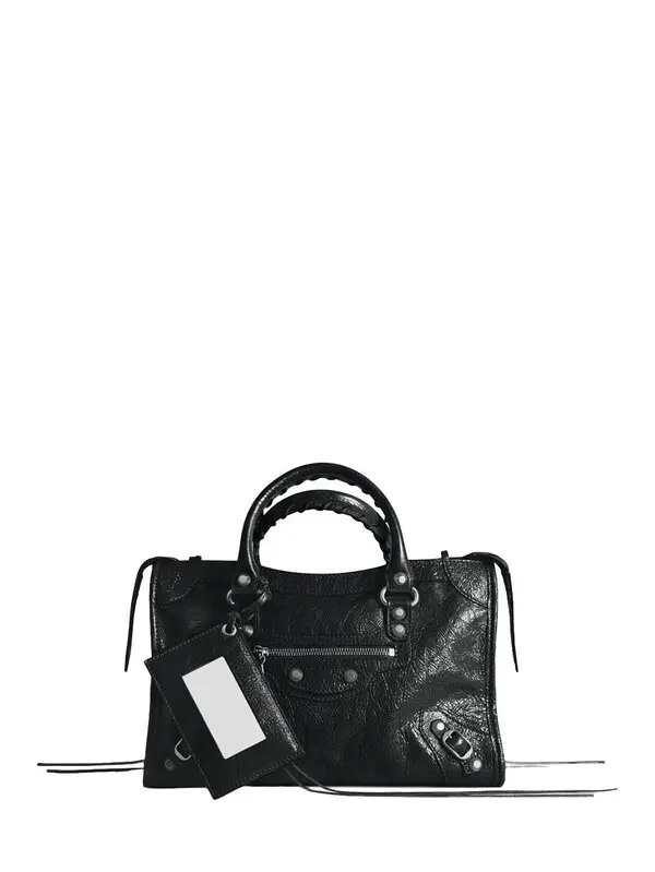 Balenciaga Le City Small Arena Lambskin Bag - Black