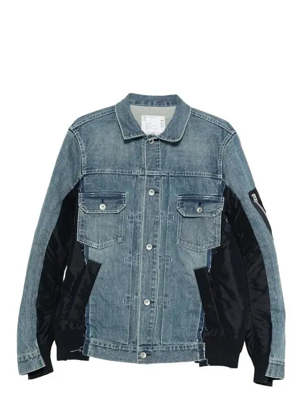 Sacai Denim Panel Jacket - Blue