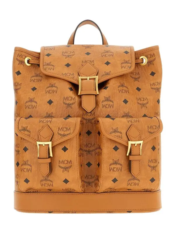 Mcm Monogram Backpack - Multicolor