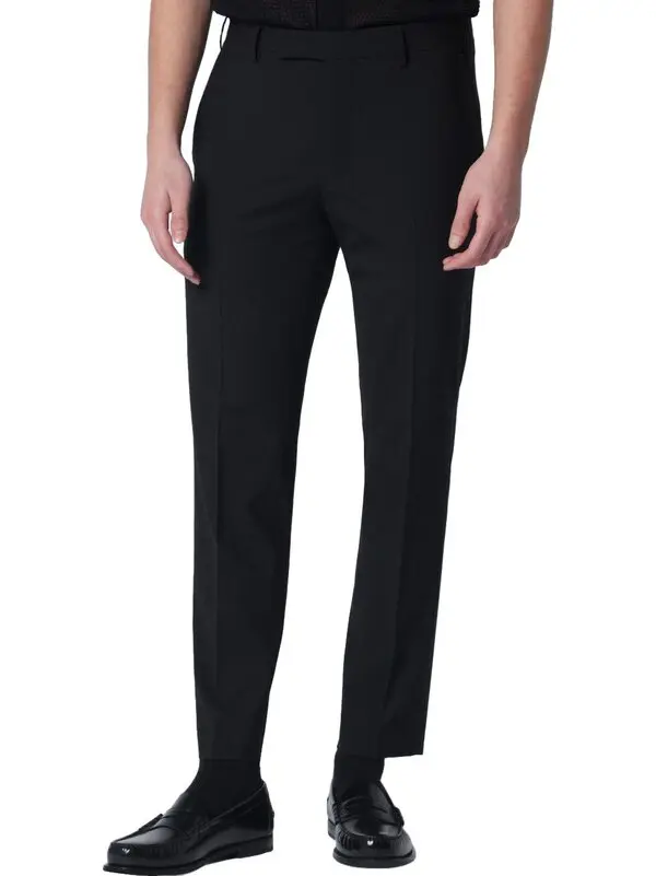 PT TORINO Wool-blend Tailored Trousers - Black