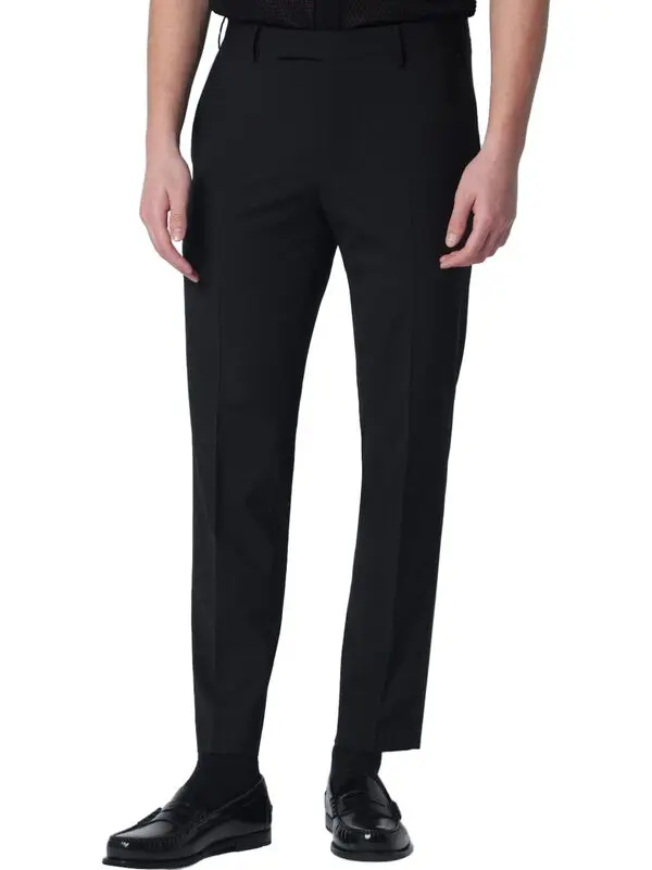 PT TORINO Wool-blend Tailored Trousers - Black
