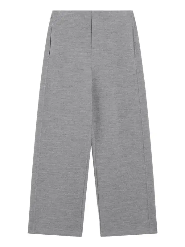 Max Mara Wool-cotton Blend Trousers - Gray