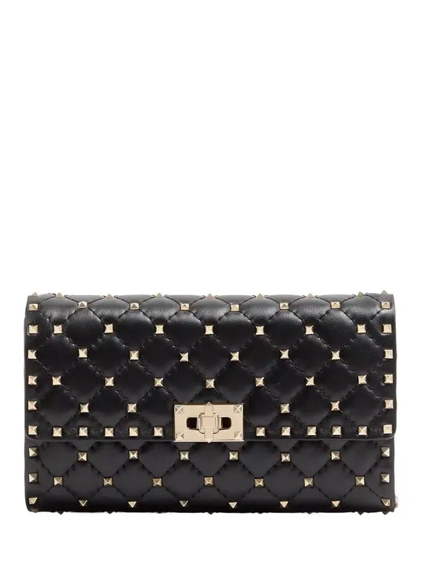 Valentino Garavani Rockstud Spike Leather Shoulder Bag With Iconic All-over Studs - Multicolor