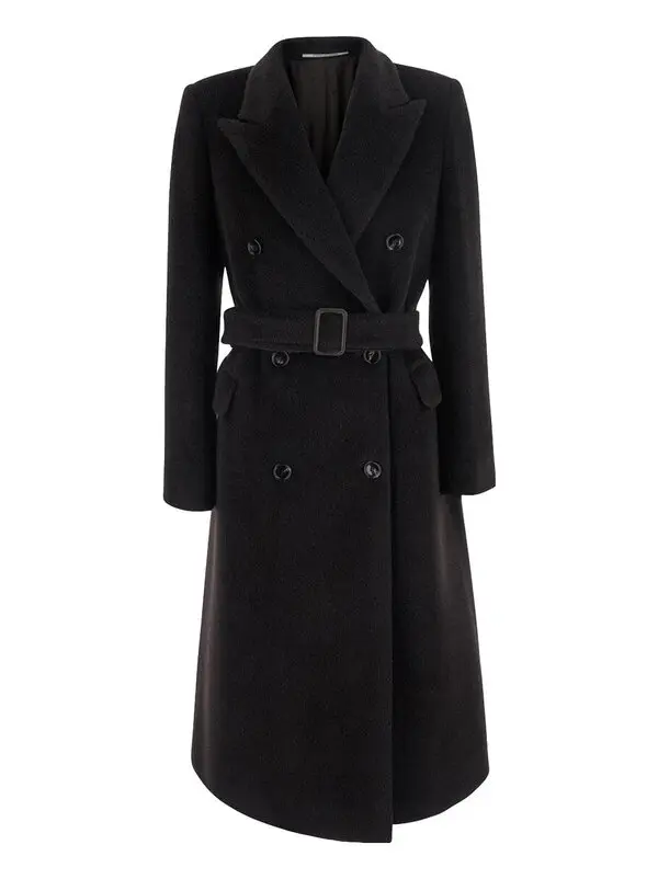 Tagliatore Jole Wool Double-breasted Belted Coat - Multicolor