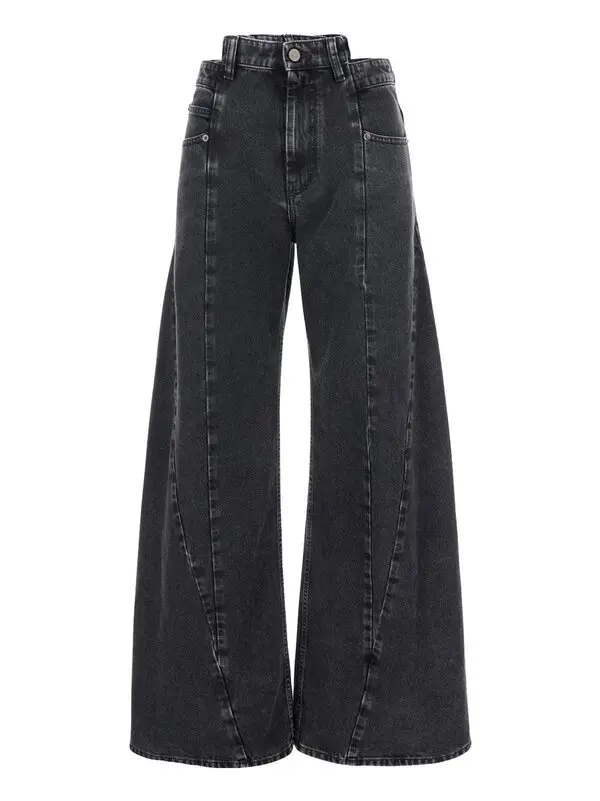 MAISON MARGIELA Wide-leg Jeans With Four Stitching Points - Multicolor