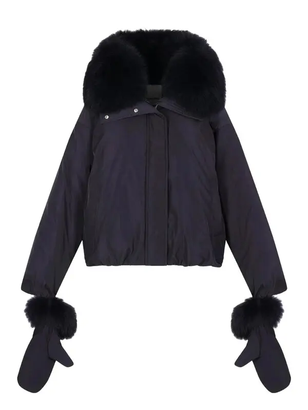 YVES SALOMON Down Jacket - Blue