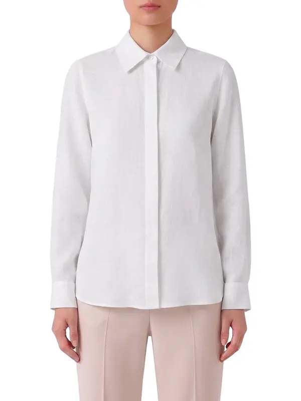 Max Mara Classic Linen Shirt - White