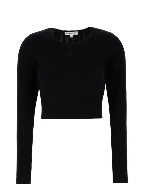 JW Anderson Ribbed Cropped Top - Multicolor
