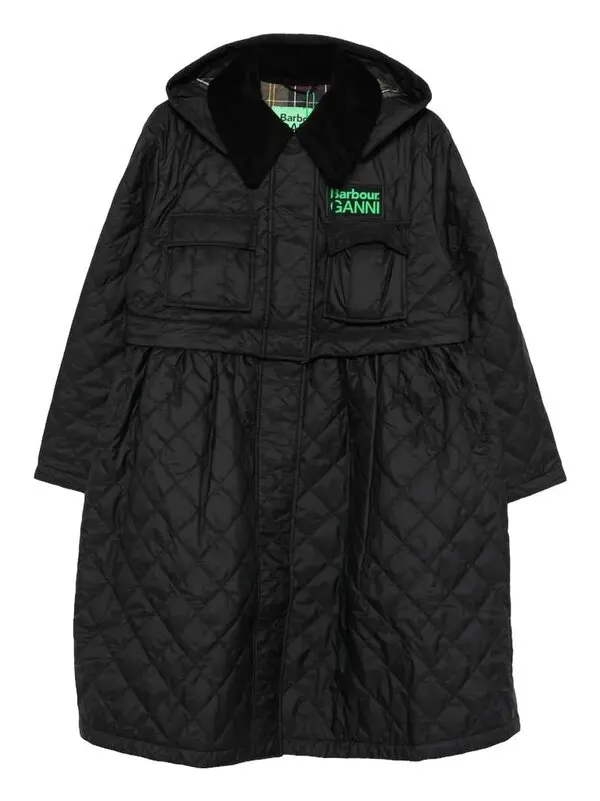 BARBOUR X GANNI Coats Parka Coats - Black