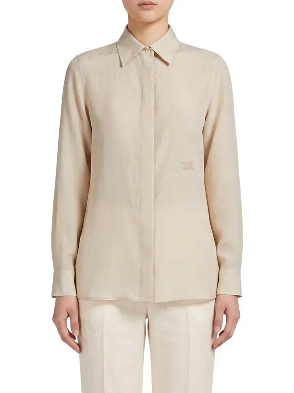 Max Mara Classic Linen Shirt - Cream