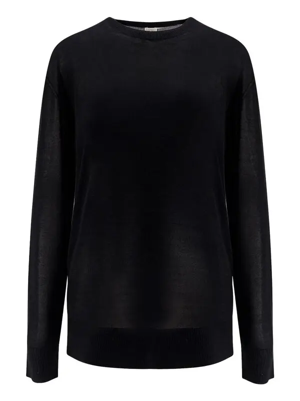 TOTEME Lyocell Sweater - Black