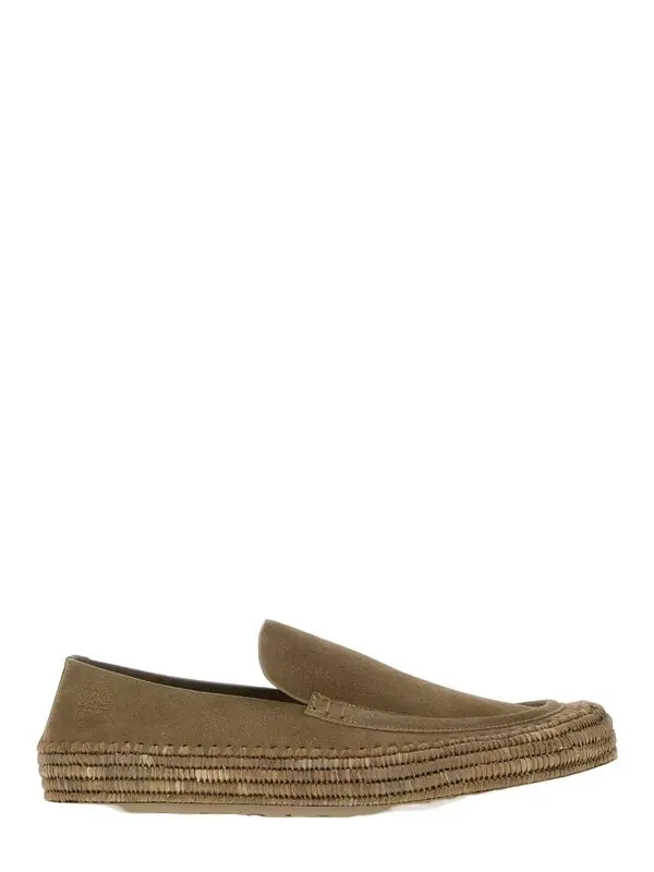 Loewe Suede Rio Loafers - Brown