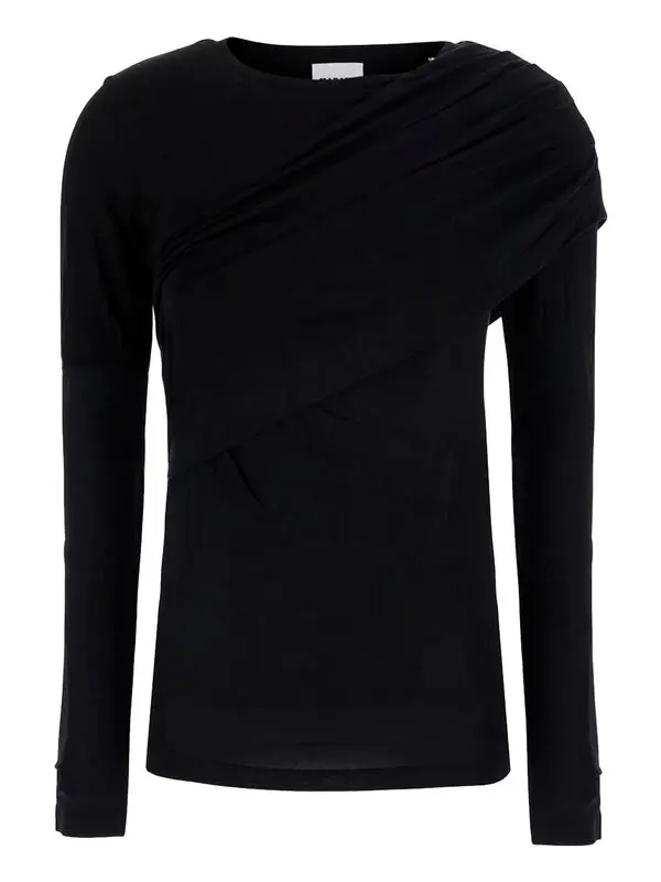 Isabel Marant Étoile Draped Viscose Top - Black