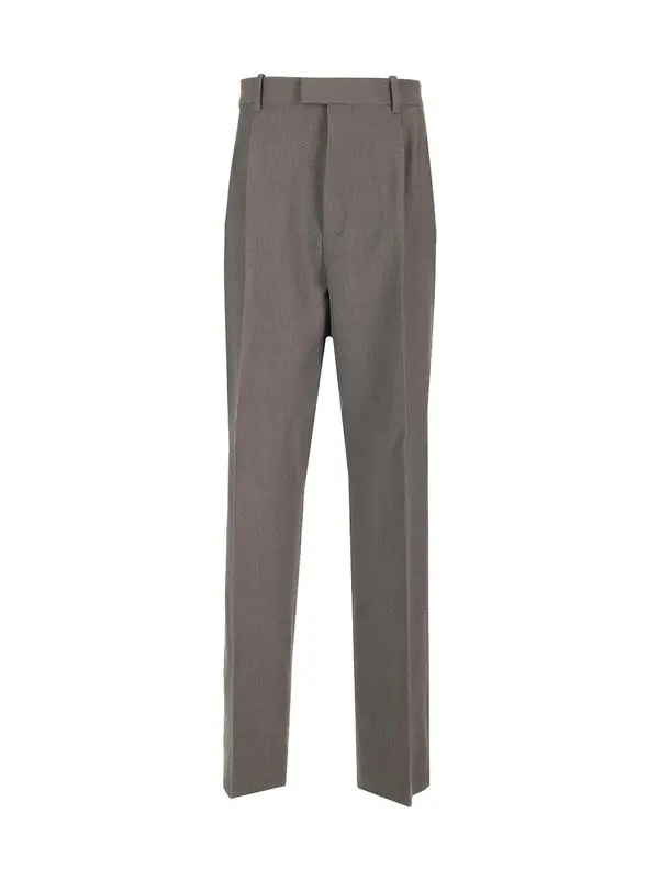 Bottega Veneta Stretch Wool Tricotine Trousers - Gray