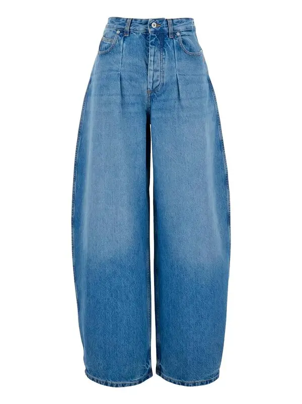Jacquemus Ovalo Curved High-waisted Jeans - Multicolor
