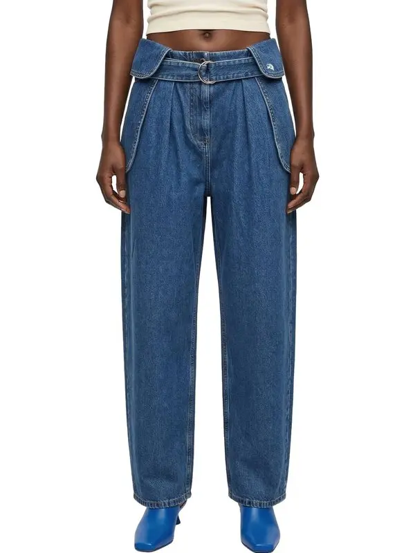 Loewe Cotton Denim Cargo Jeans - Blue