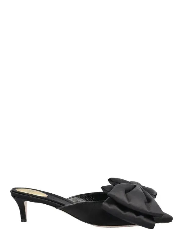 Valentino Garavani Satin Bow Mules - Black