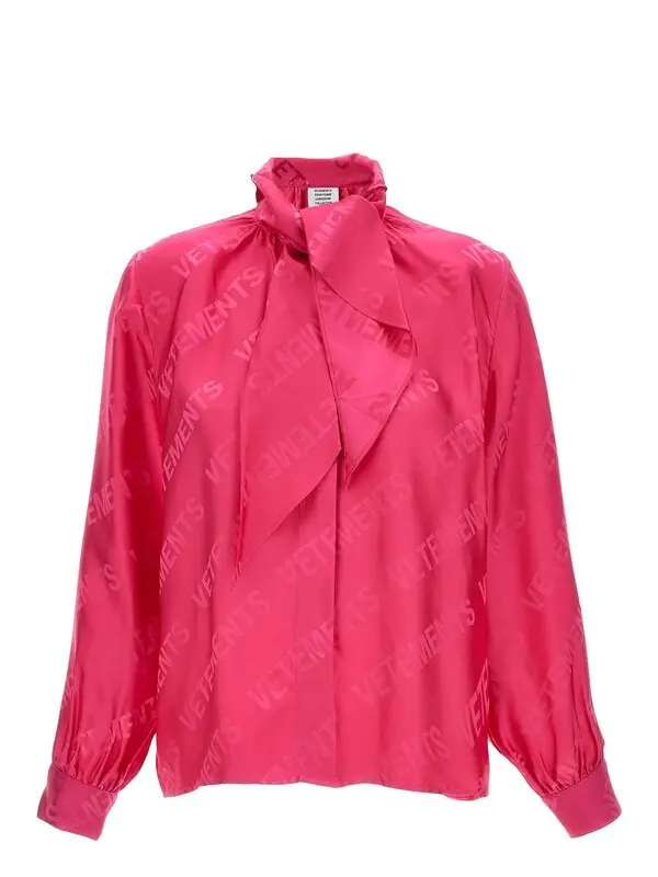 Vetements Monogram Blouse - Pink
