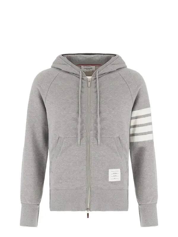Thom Browne Full Zip Hooded Sweatshirt - Multicolor