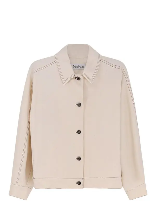 Max Mara Mxpnettare Jersey Jacket - Cream