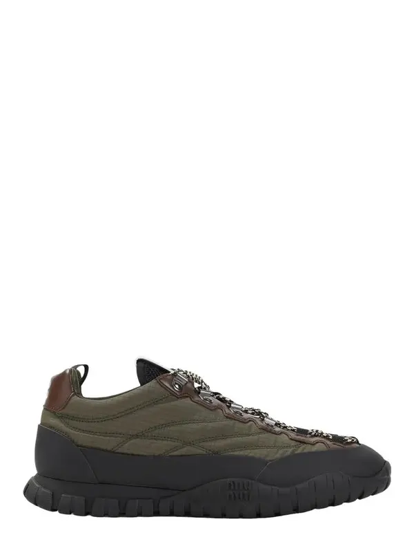 Miu Miu Technical Fabric Lace Up Sneakers - Green