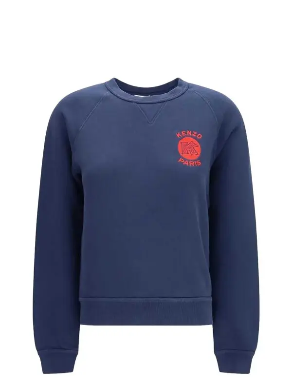 Kenzo Emblem Embroidered Sweatshirt - Blue