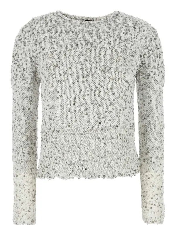 Loewe Embellished Cotton Blend Sweater - Multicolor