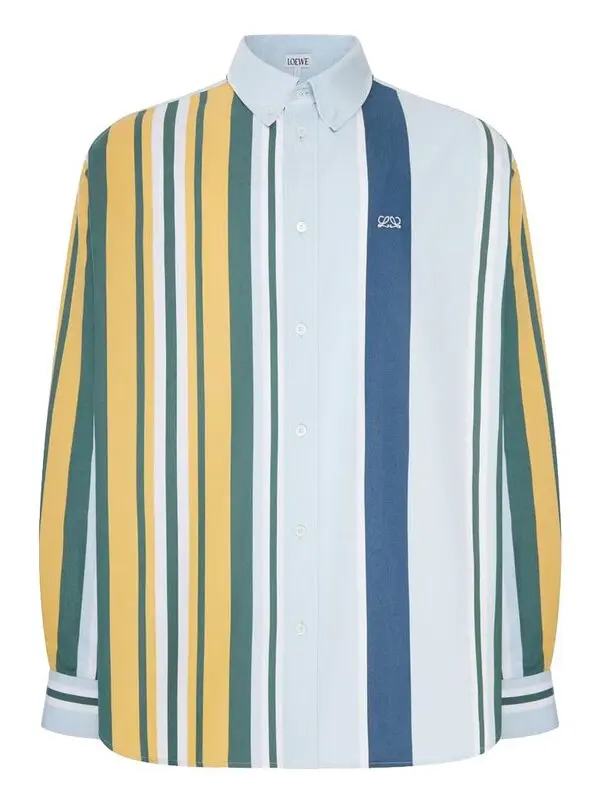 Loewe Mid-weight Striped Cotton Twill Shirt - Multicolor
