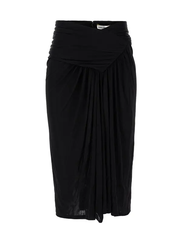 Saint Laurent Ruched Skirt - Multicolor