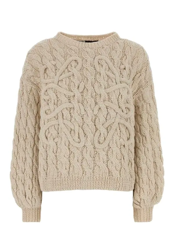 Loewe Cotton Blend Oversize Sweater - Brown