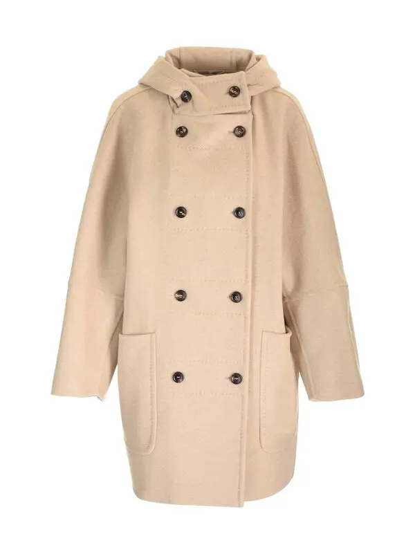 Max Mara Double-breasted Arturo Parka - Cream
