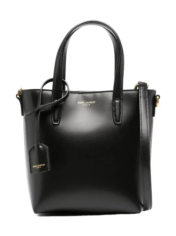 Saint Laurent Smooth Leather Tote - Black