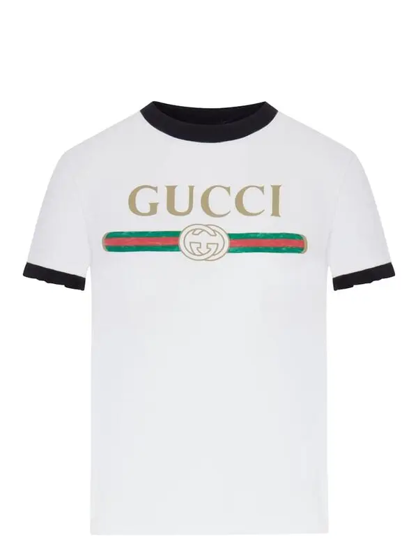 Gucci Printed Cotton Jersey T-shirt - Multicolor