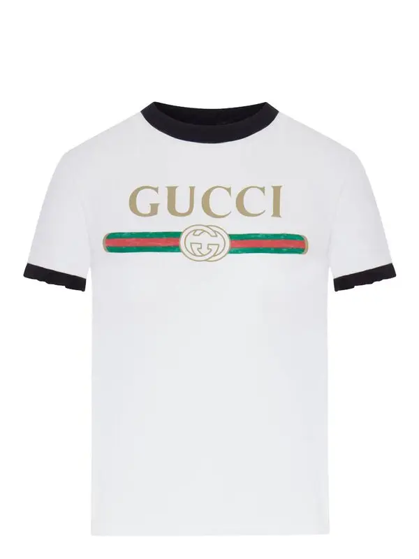 Gucci Printed Cotton Jersey T-shirt - Multicolor