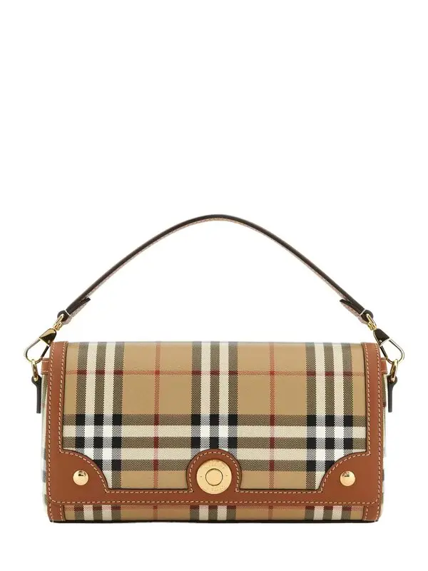 Burberry Printed Canvas And Leather Note Handbag - Multicolor