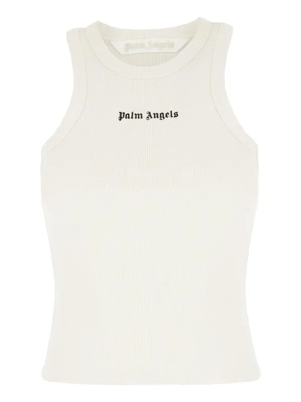 Palm Angels Ribbed Logo Tank Top - Multicolor