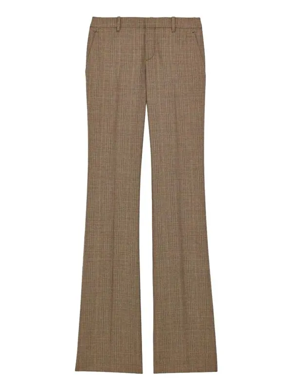 Saint Laurent Wool Patterned Pants - Multicolor