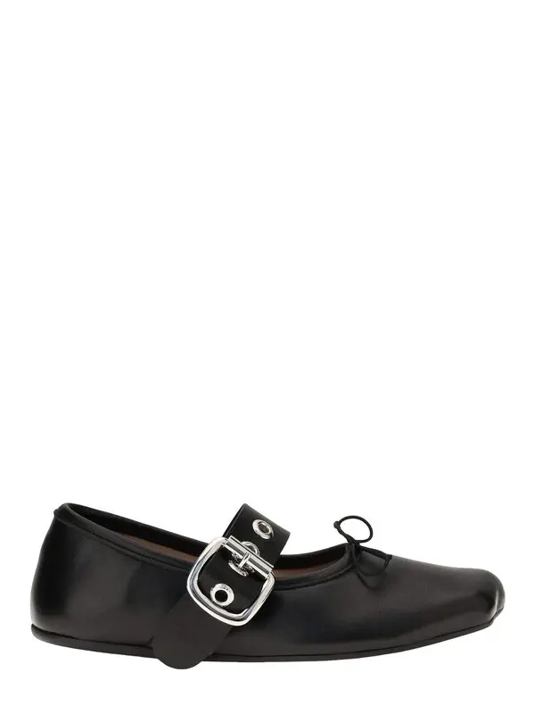 VIVIENNE WESTWOOD Alice Leather Ballerinas - Black