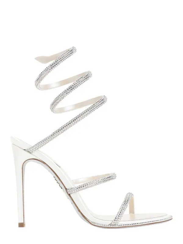 Rene Caovilla Crystal-embellished Satin Sandals - Multicolor