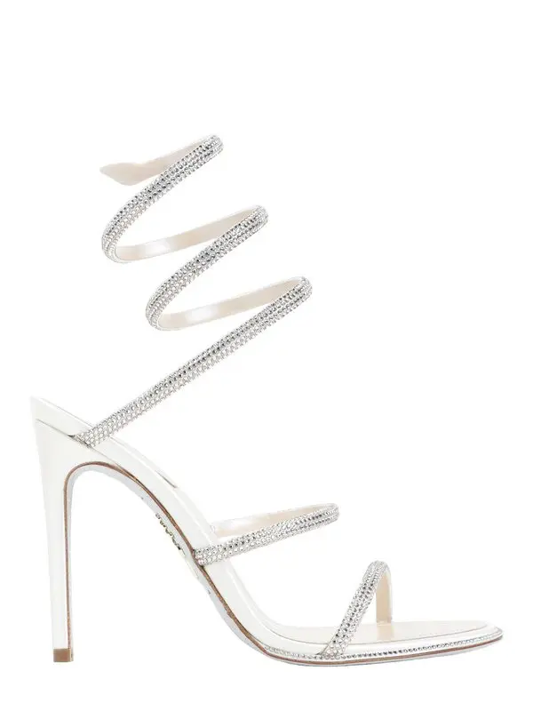 Rene Caovilla Crystal-embellished Satin Sandals - Multicolor