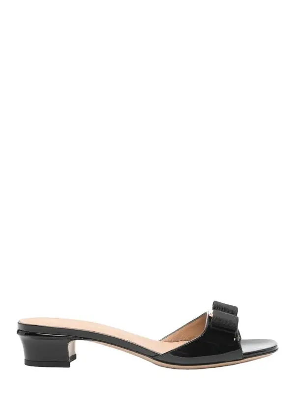 FERRAGAMO Leather Mule - Black