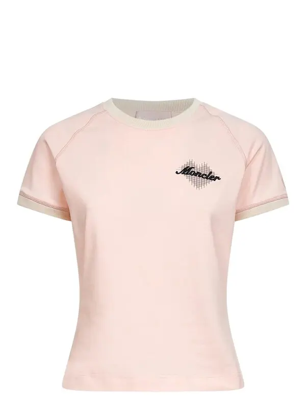 Moncler Stretch Jersey Logo And Heart T-shirt - Multicolor