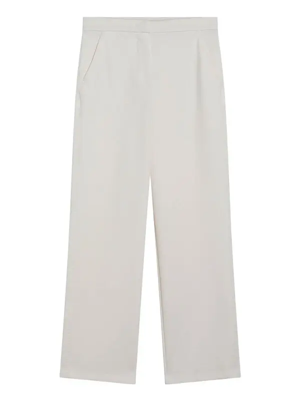 Max Mara Ivory Straight-leg Trousers - Cream