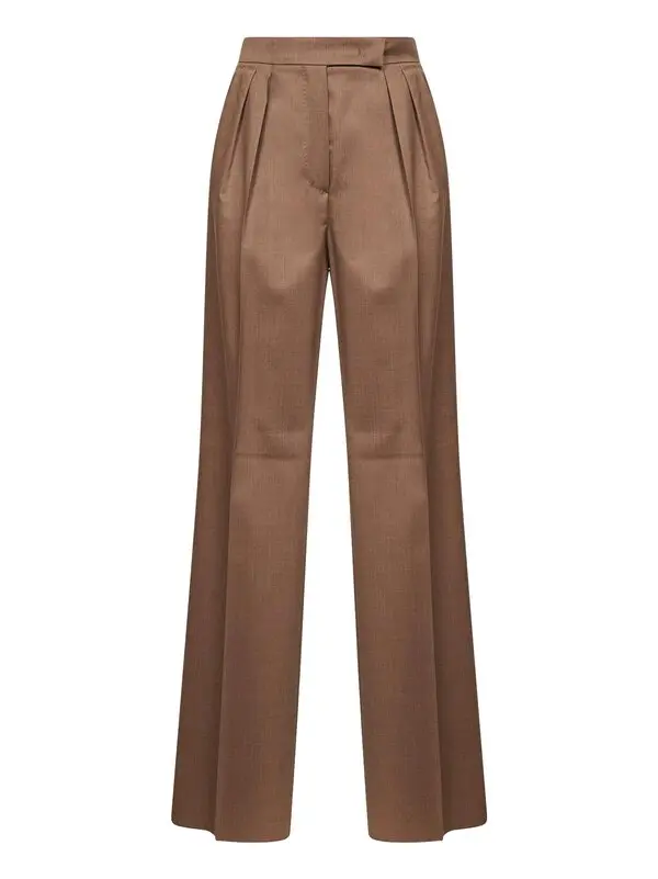 Max Mara Hazelnut Twill Mxmzimino Straight Trousers - Multicolor