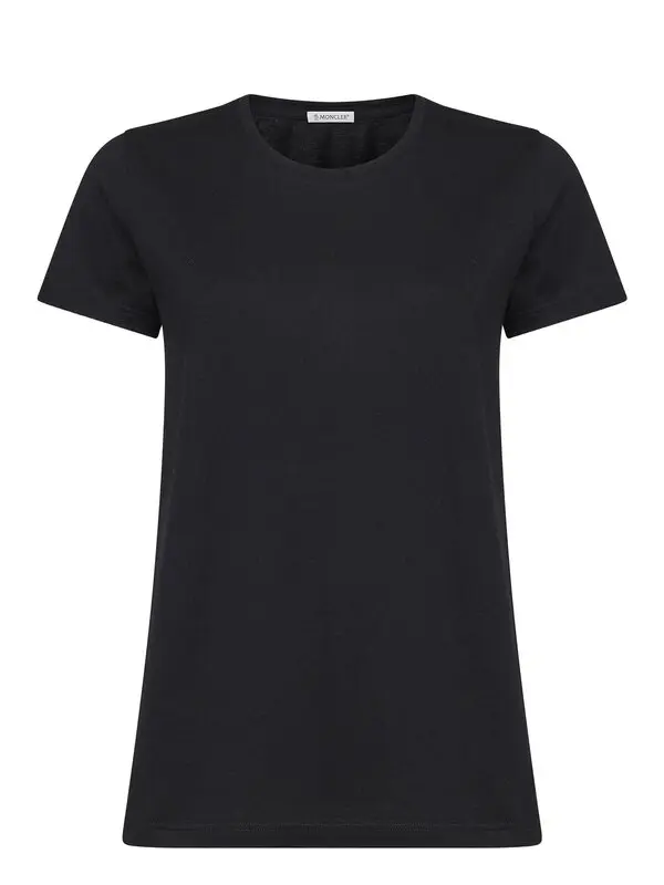 Moncler Cotton Jersey Logo Patch T-shirt - Multicolor