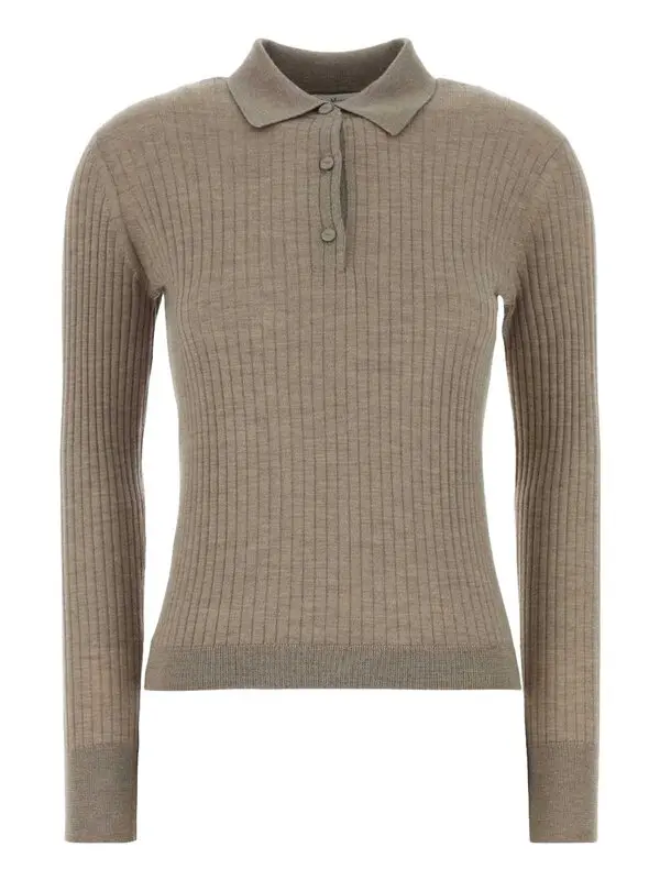 Max Mara Cashmere And Silk Polo Shirt - Brown