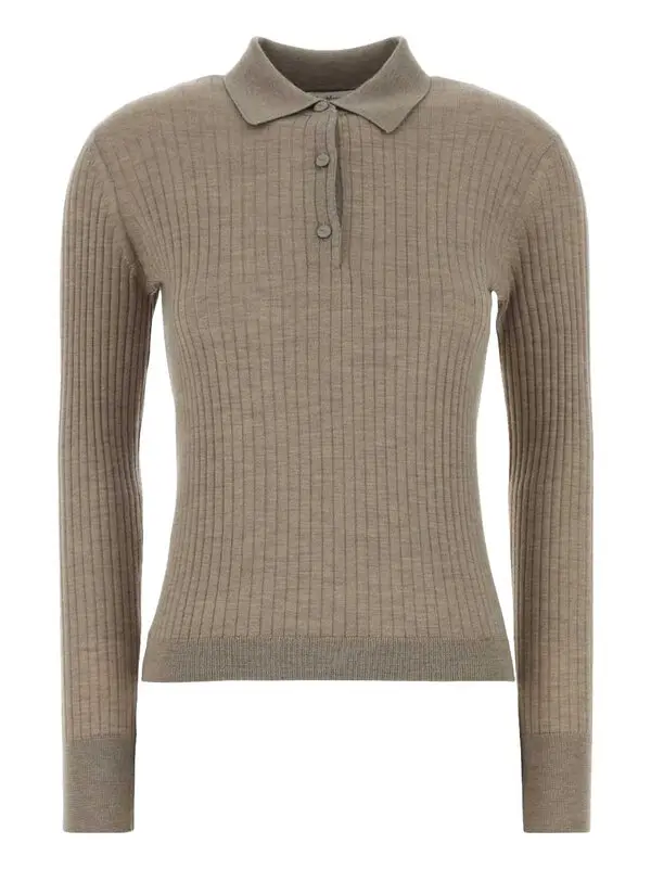 Max Mara Cashmere And Silk Polo Shirt - Brown