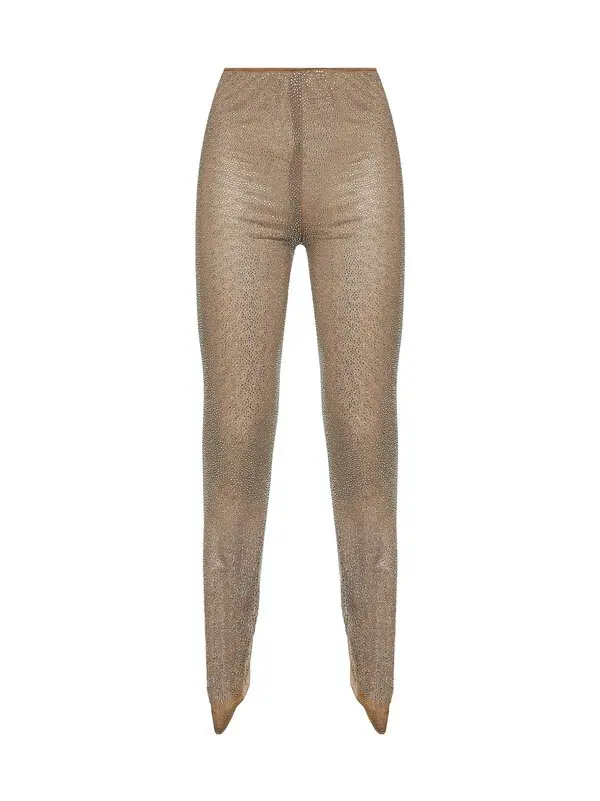 Giuseppe Di Morabito Beige Crystal Leggings - Multicolor