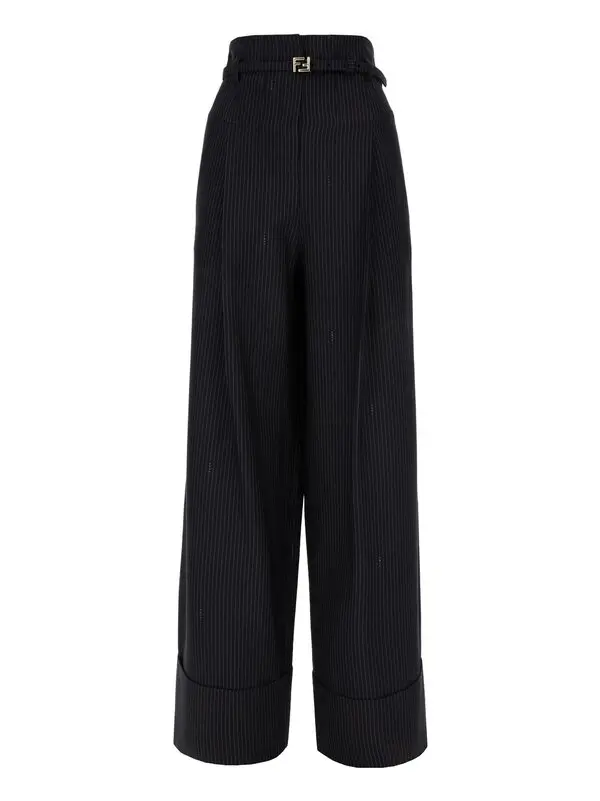 Fendi Pinstripe Tailored Trousers - Multicolor